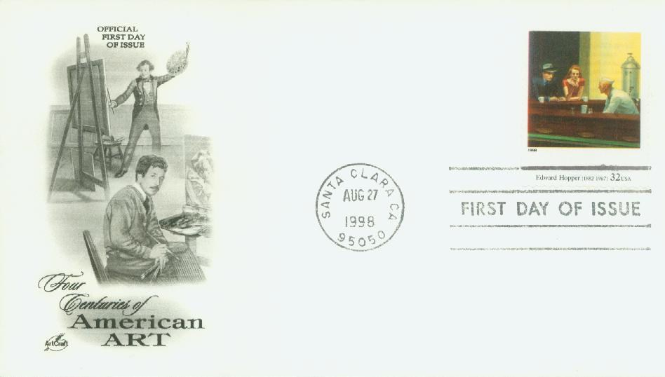 3236p - 1998 32c Four Centuries of American Art: Edward Hopper - Mystic ...