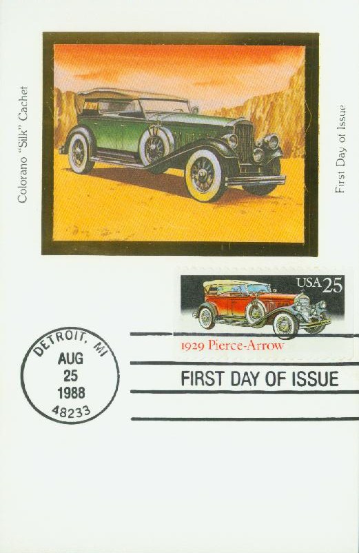 2382 - 1988 25c Classic Cars: 1929 Pierce-Arrow - Mystic Stamp Company