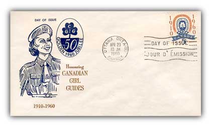 6A389 - 1960 5c Canada Girl Guides - Mystic Stamp Company
