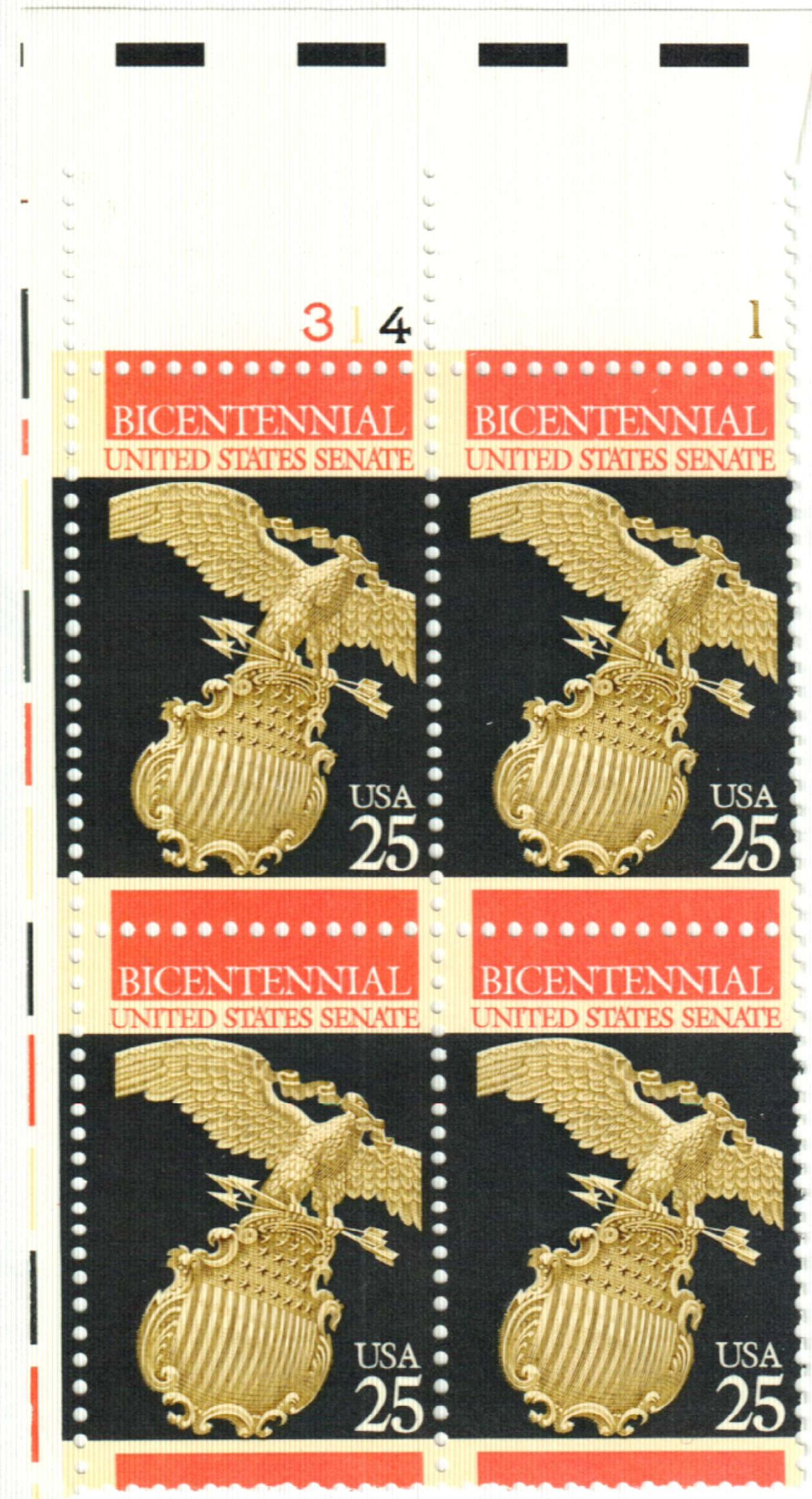 2413 - 1989 25c Constitution Bicentennial: United States Senate ...