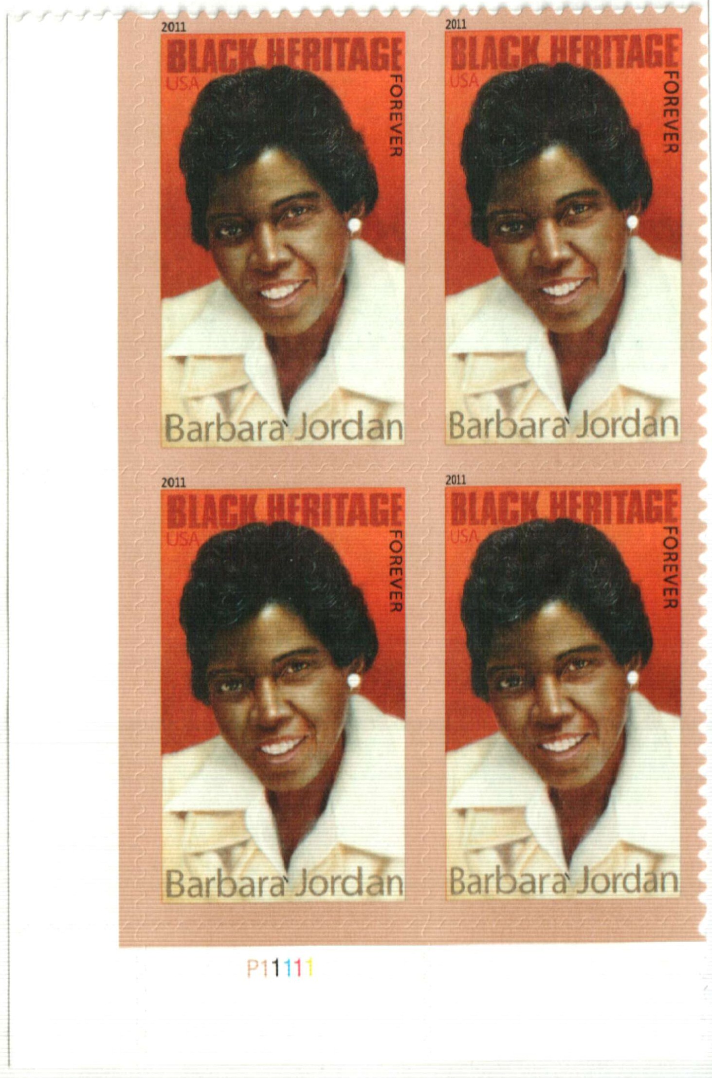 4565 - 2011 First-Class Forever Stamp - Black Heritage: Barbara Jordan ...