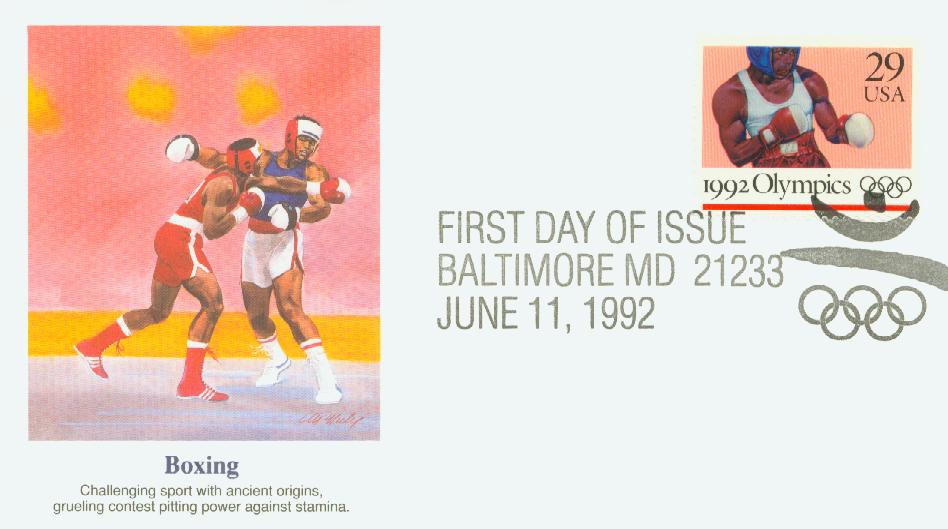 2640 - 1992 29c Summer Olympics: Boxing - Mystic Stamp Company