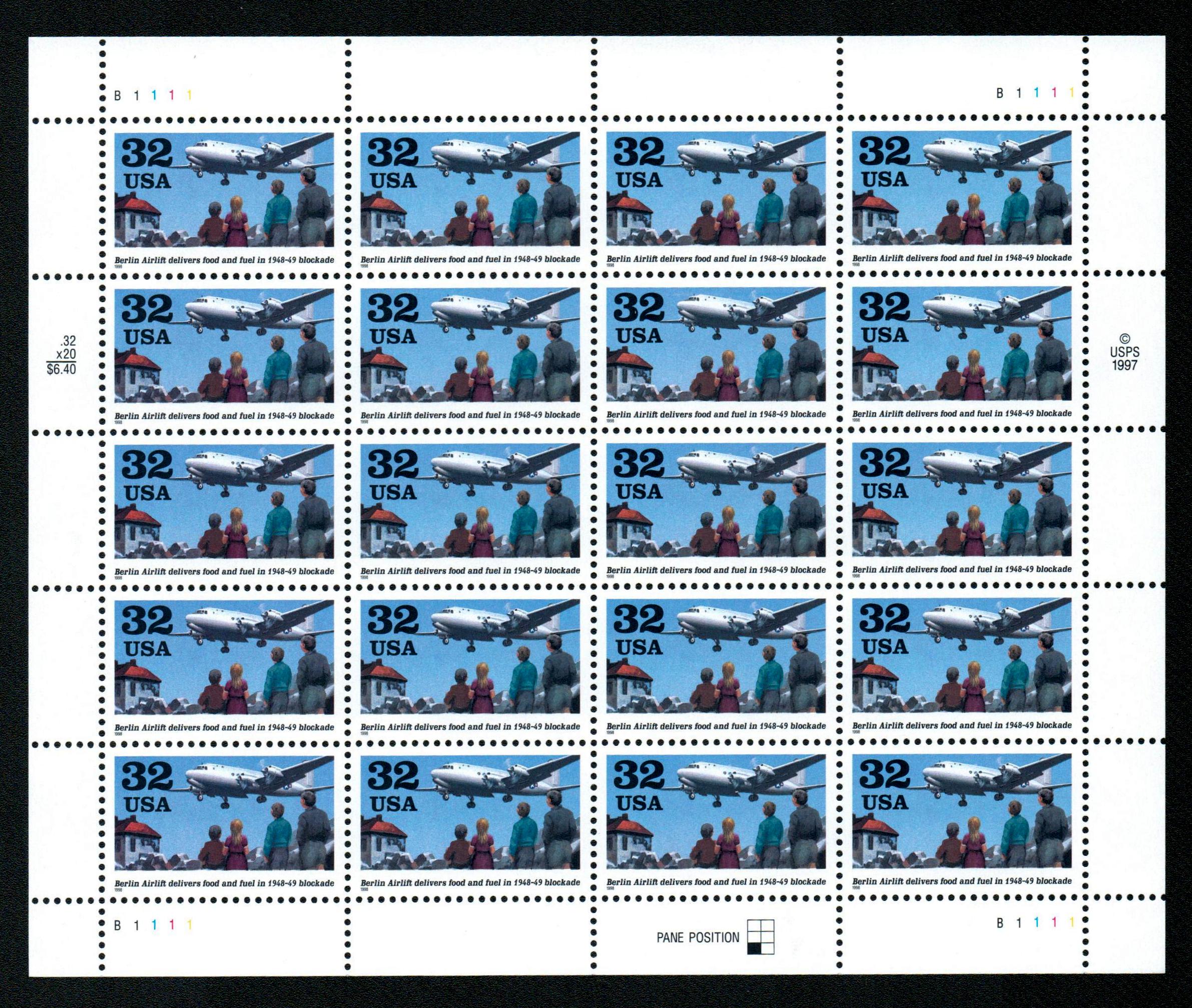 3211 - 1998 32c Berlin Airlift - Mystic Stamp Company