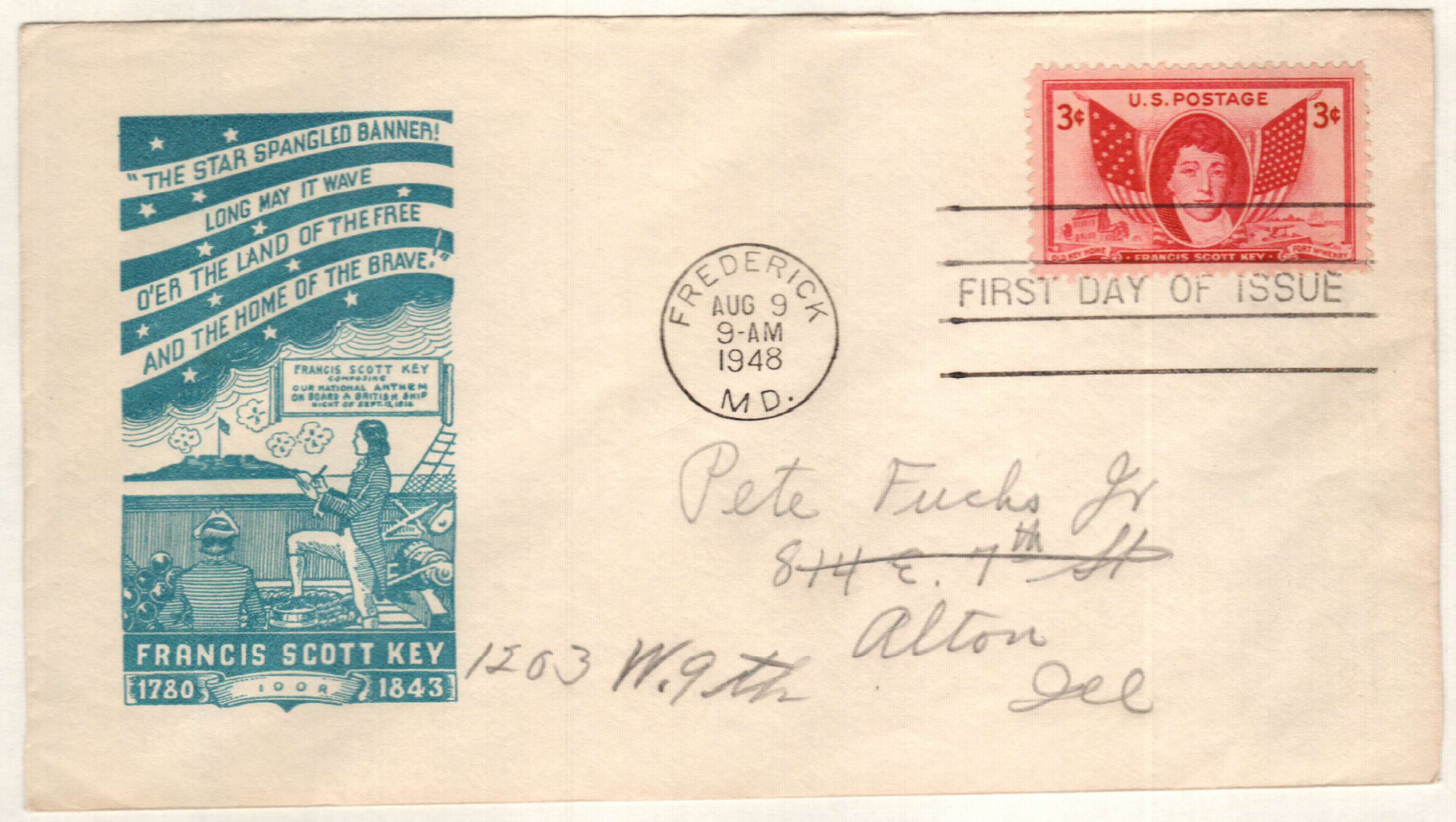 962 - 1948 3c Francis Scott Key - Mystic Stamp Company