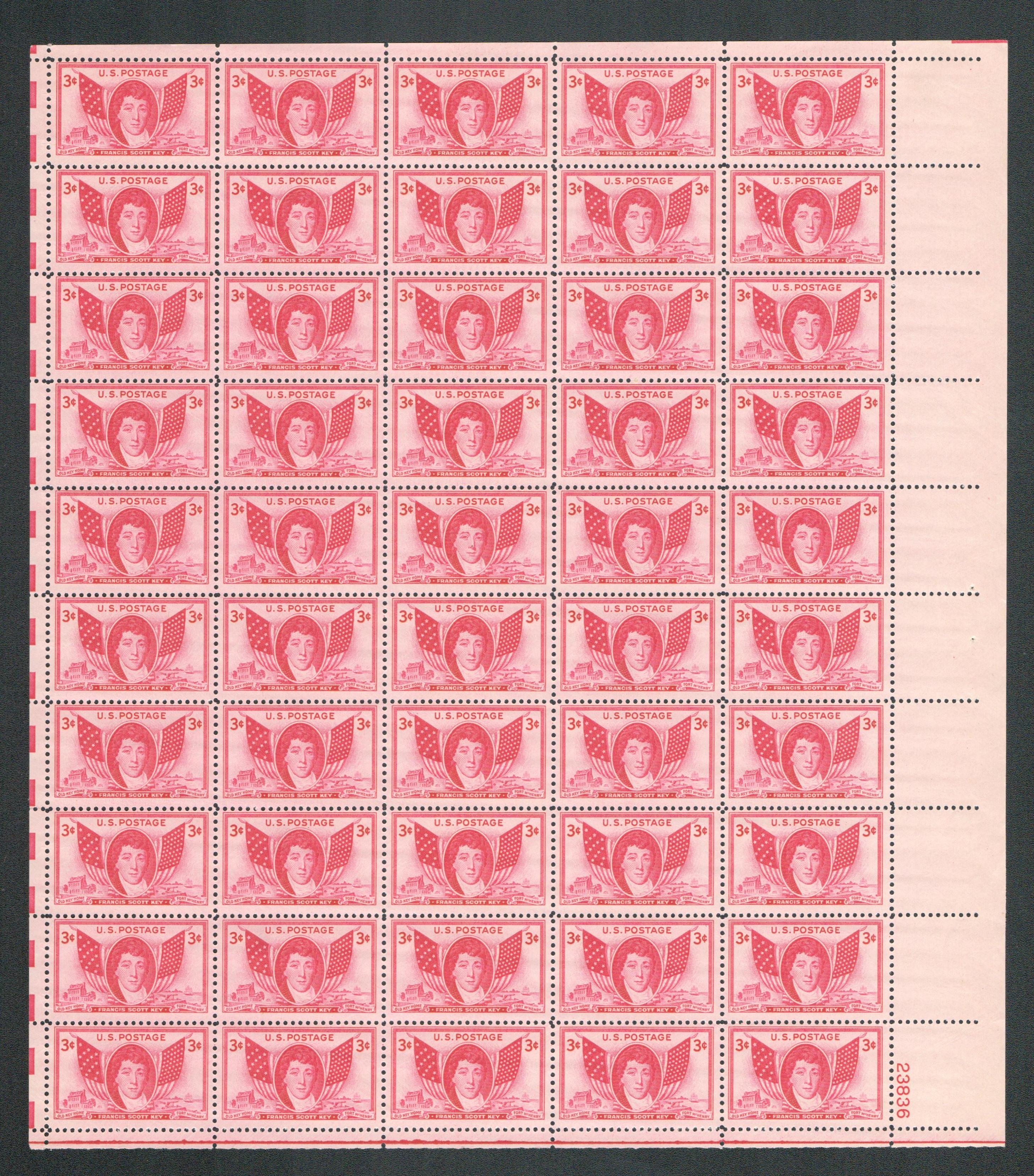 962 - 1948 3c Francis Scott Key - Mystic Stamp Company