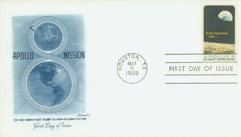 1371 - 1969 6c Apollo 8 Moon Orbit - Mystic Stamp Company