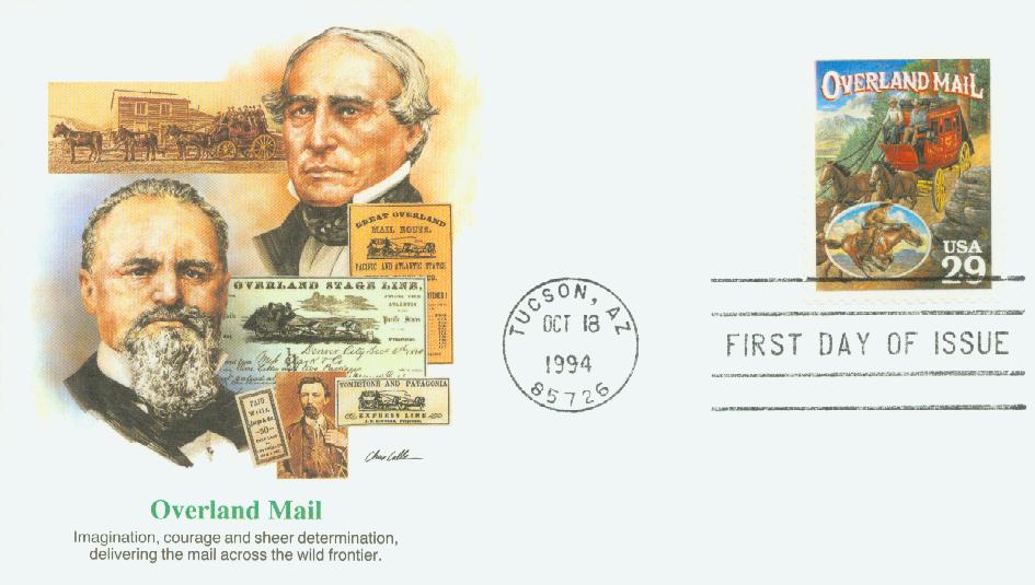 2869t - 1994 29c Legends of the West: Overland Mail - Mystic Stamp Company