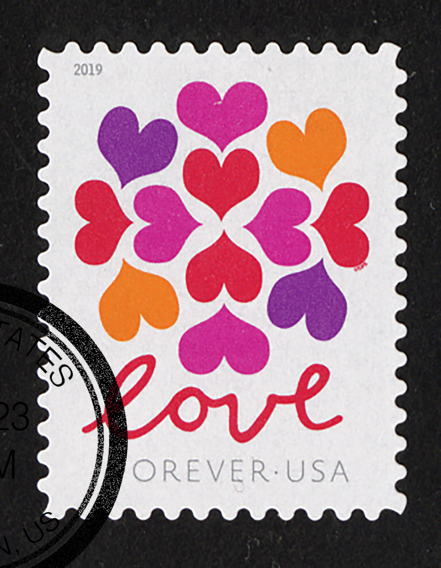 5339 - 2019 First-Class Forever Stamp - Love Series: Heart Blossoms ...