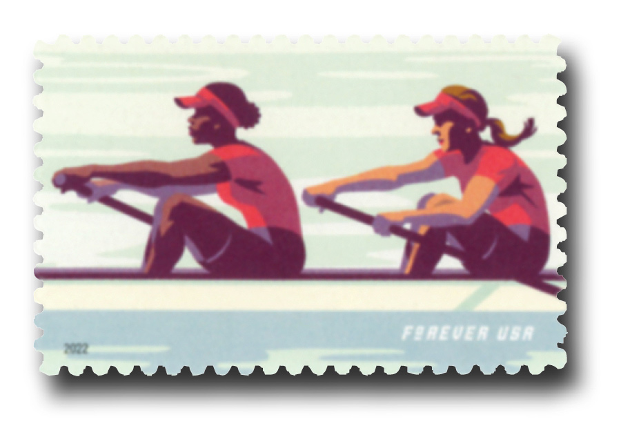 5694 - 2022 First-Class Forever Stamp - Women's Rowing: Red Team, 2 ...