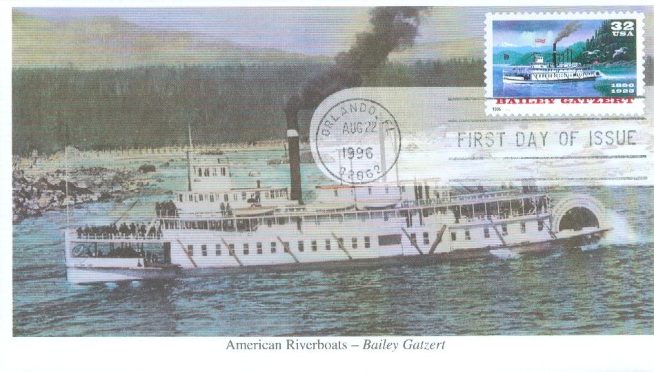3095 - 1996 32c Riverboats: Bailey Gatzert - Mystic Stamp Company