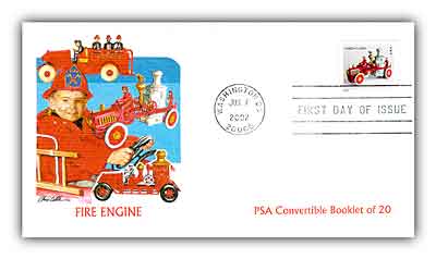 3629 - 2002 37c Antique Toys: Fire Engine, non-denominational - Mystic ...