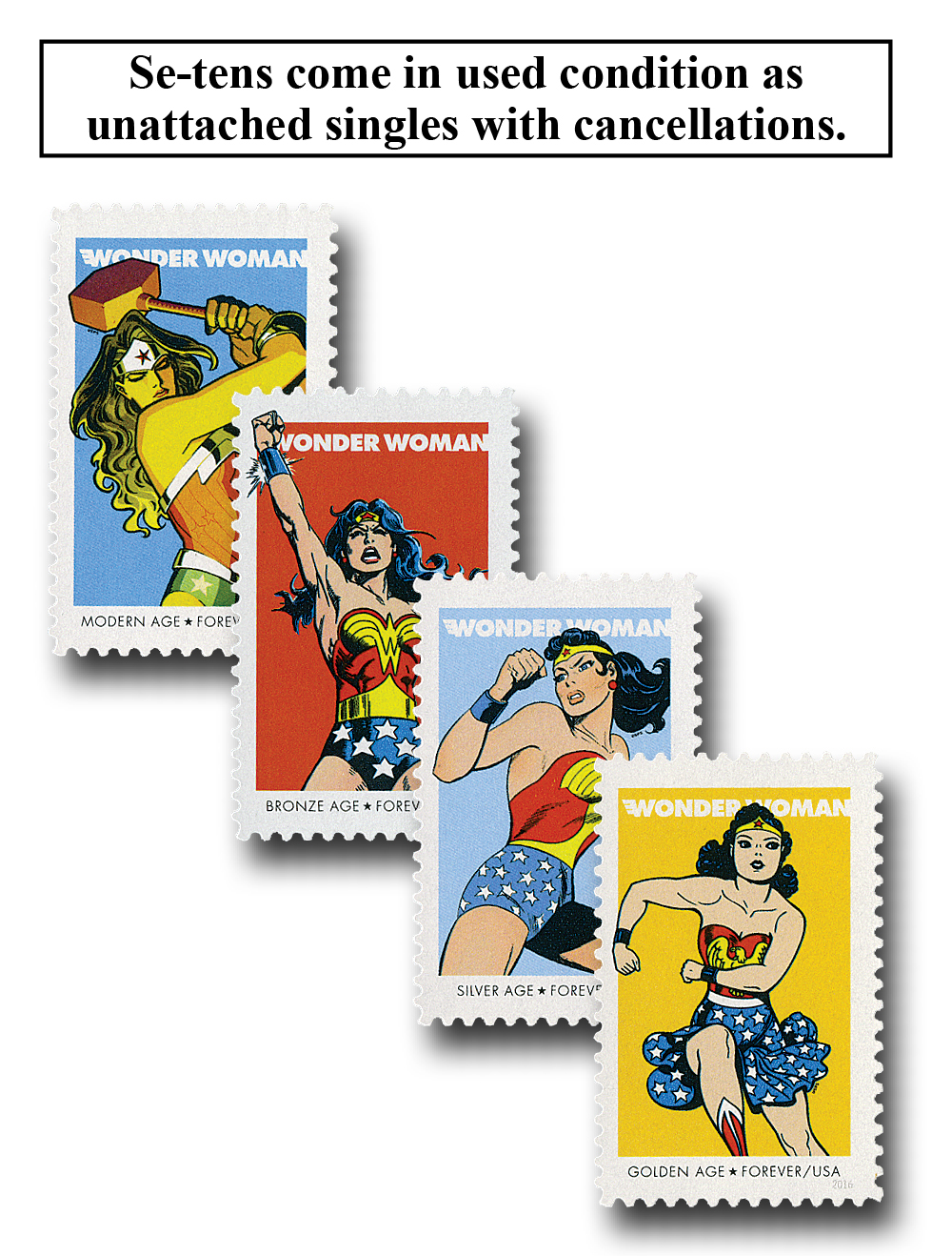 5149-52 - 2016 First-Class Forever Stamp - Wonder Woman - Mystic Stamp ...