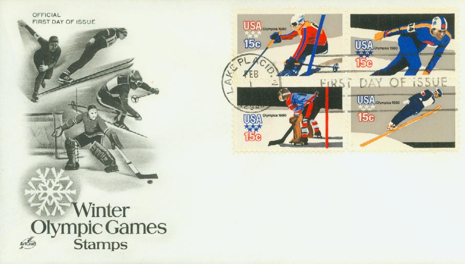 1795-98 - 1980 15c 13th Winter Olympic Games - Mystic Stamp Company