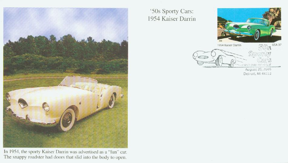 3932 - 2005 37c Sporty Cars: 1954 Kaiser Darren - Mystic Stamp Company