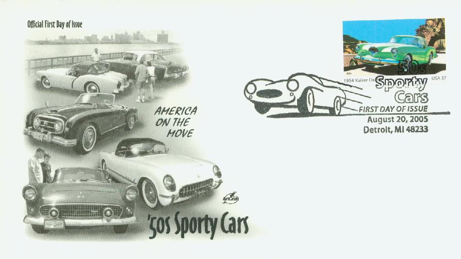 3932 - 2005 37c Sporty Cars: 1954 Kaiser Darren - Mystic Stamp Company