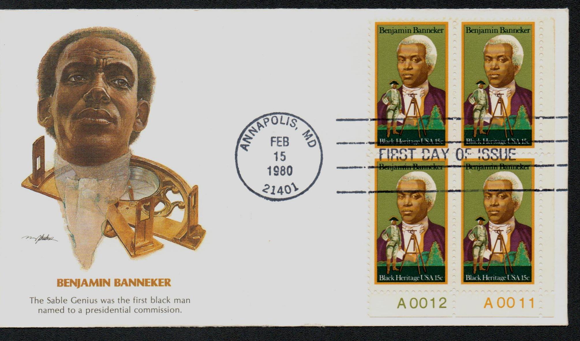 1804 - 1980 15c Black Heritage: Benjamin Banneker - Mystic Stamp Company