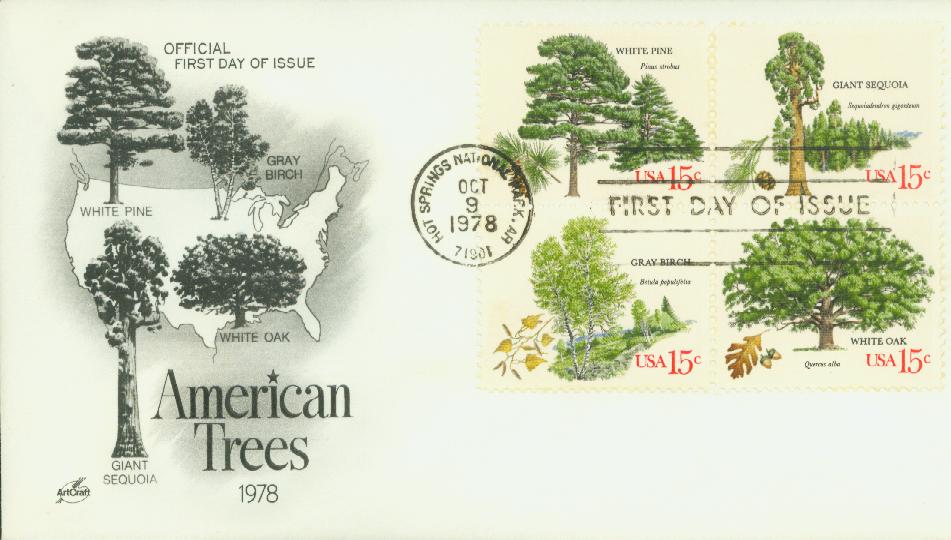 1764 - 1978 15c American Trees: Giant Sequoia - Mystic Stamp Company