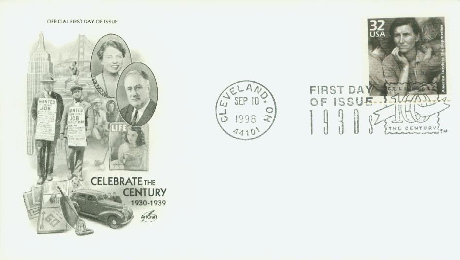 3185m - 1998 32c Celebrate the Century - 1930s: America Survives the ...