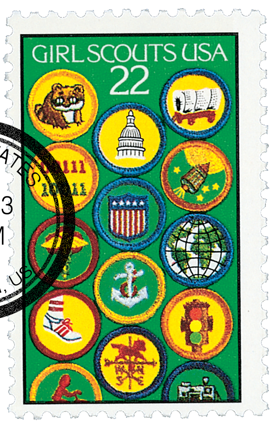 2251 - 1987 22c Girl Scouts - Mystic Stamp Company