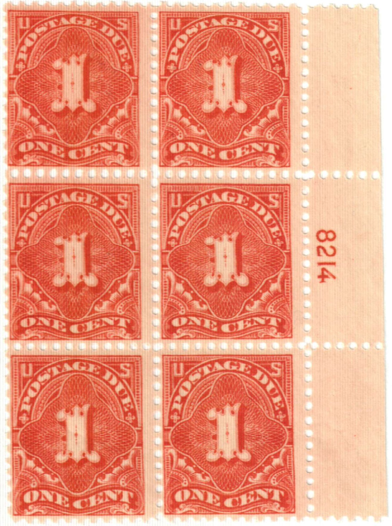 J61 - 1917 1c Postage Due Stamp - carmine rose - Mystic Stamp Company