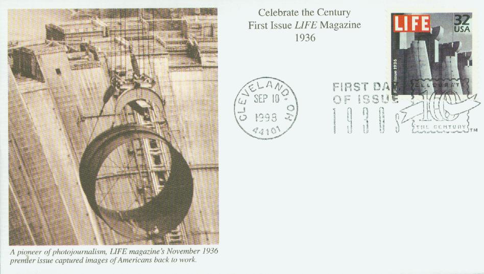 3185c - 1998 32c Celebrate the Century - 1930s: 1st Issue Life Magazine ...