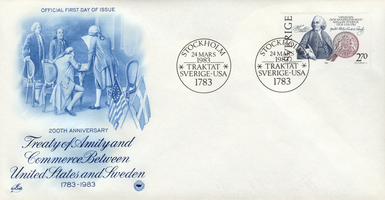 AC62 - 1983 Sweden #1453 - 200th Anniversary of the Treaty of Amity and ...