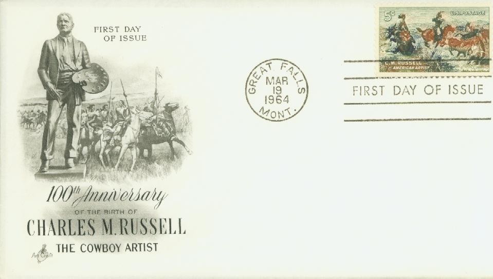 1243 - 1964 5c Charles M. Russell - Mystic Stamp Company