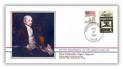 97445 - 1987 First of Federalists Papers Published - Mystic Stamp Company