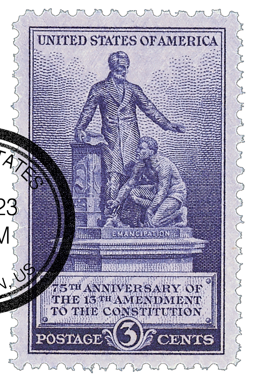 902 - 1940 3c Emancipation Memorial, 13th Amendment - Mystic Stamp Company