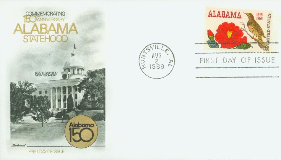 1375 - 1969 6c Alabama Statehood - Mystic Stamp Company