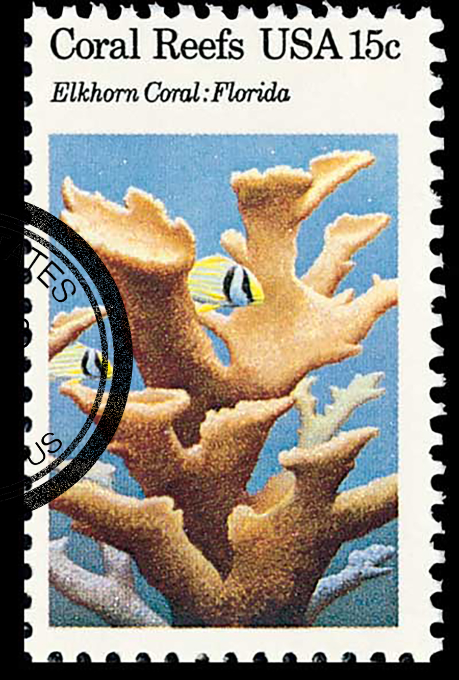 1828 - 1980 15c Coral Reefs: Elkhorn Coral - Mystic Stamp Company
