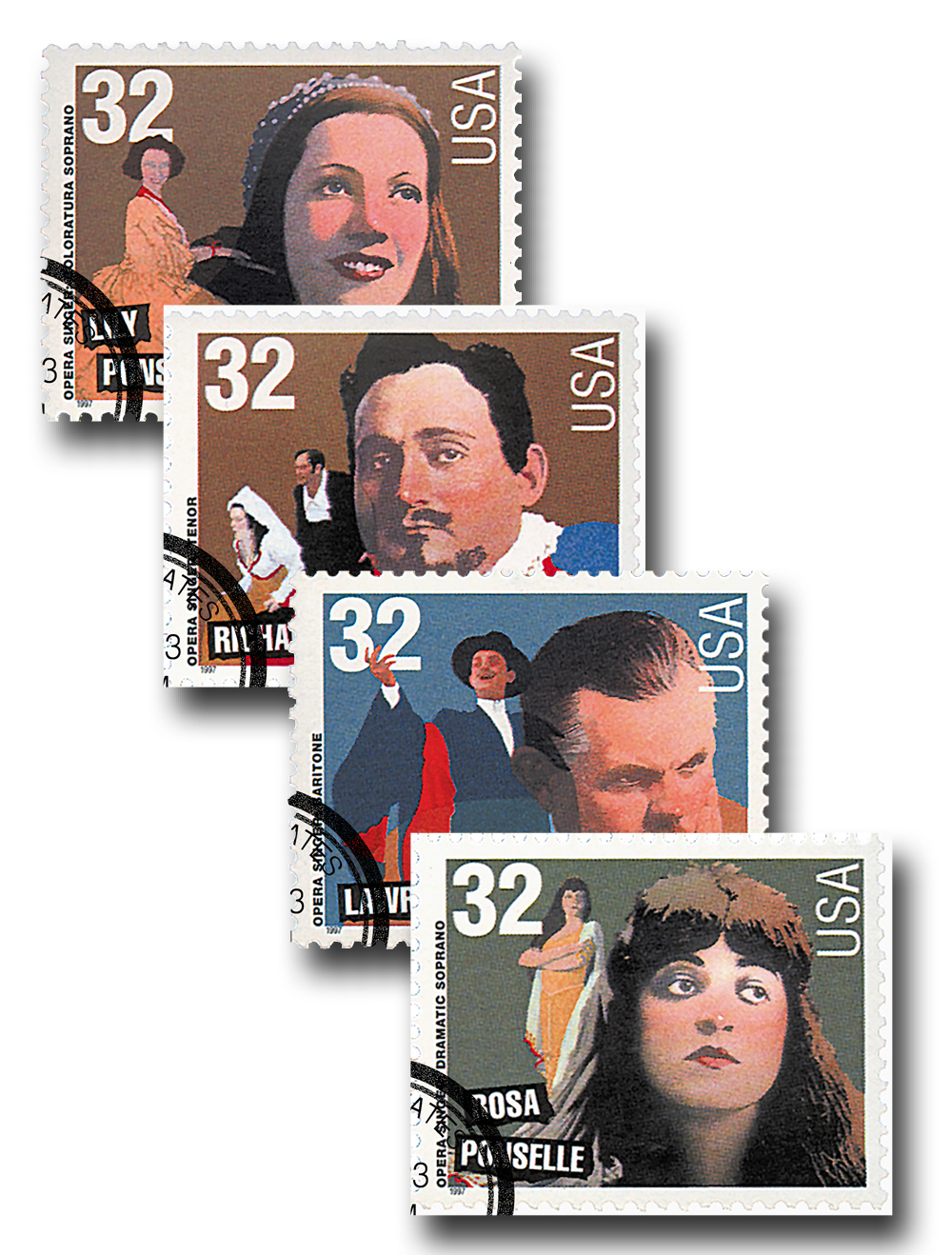 3154-57 - 1997 32c Opera Singers - Mystic Stamp Company