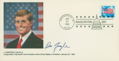 IC 1989V - 1989 Inauguration Cover - Vice-President J. Danforth Quayle ...