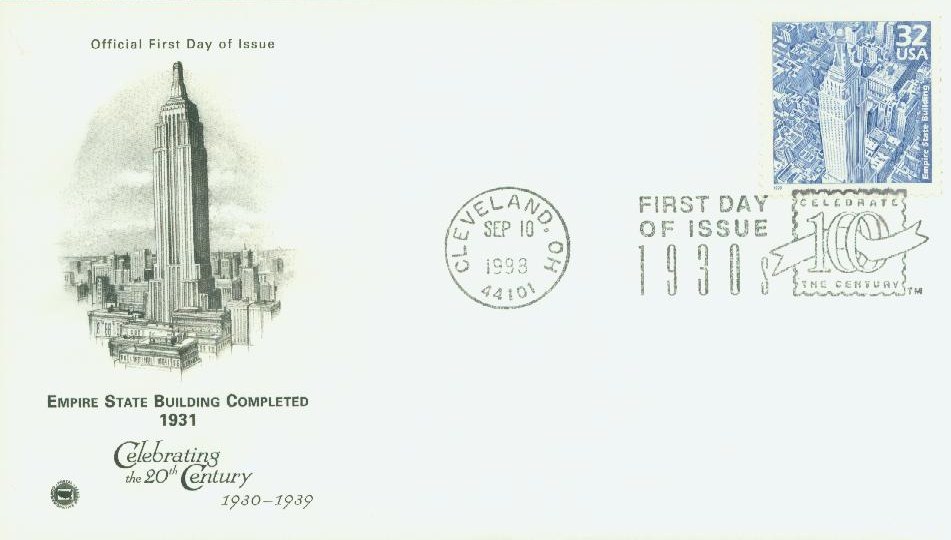 3185b - 1998 32c Celebrate the Century - 1930s: Empire State Building ...
