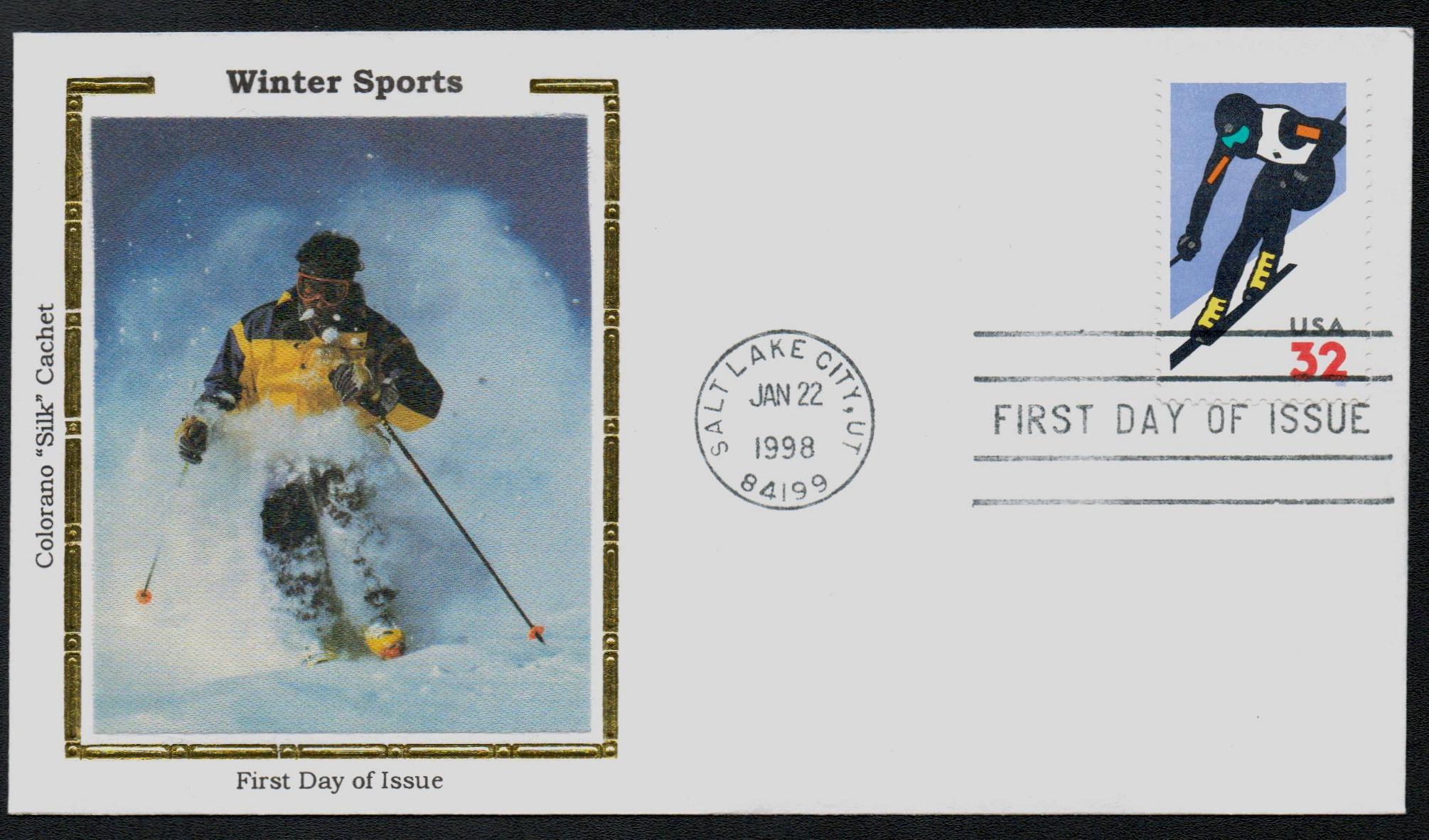 3180 - 1998 32c Alpine Skiing - Mystic Stamp Company