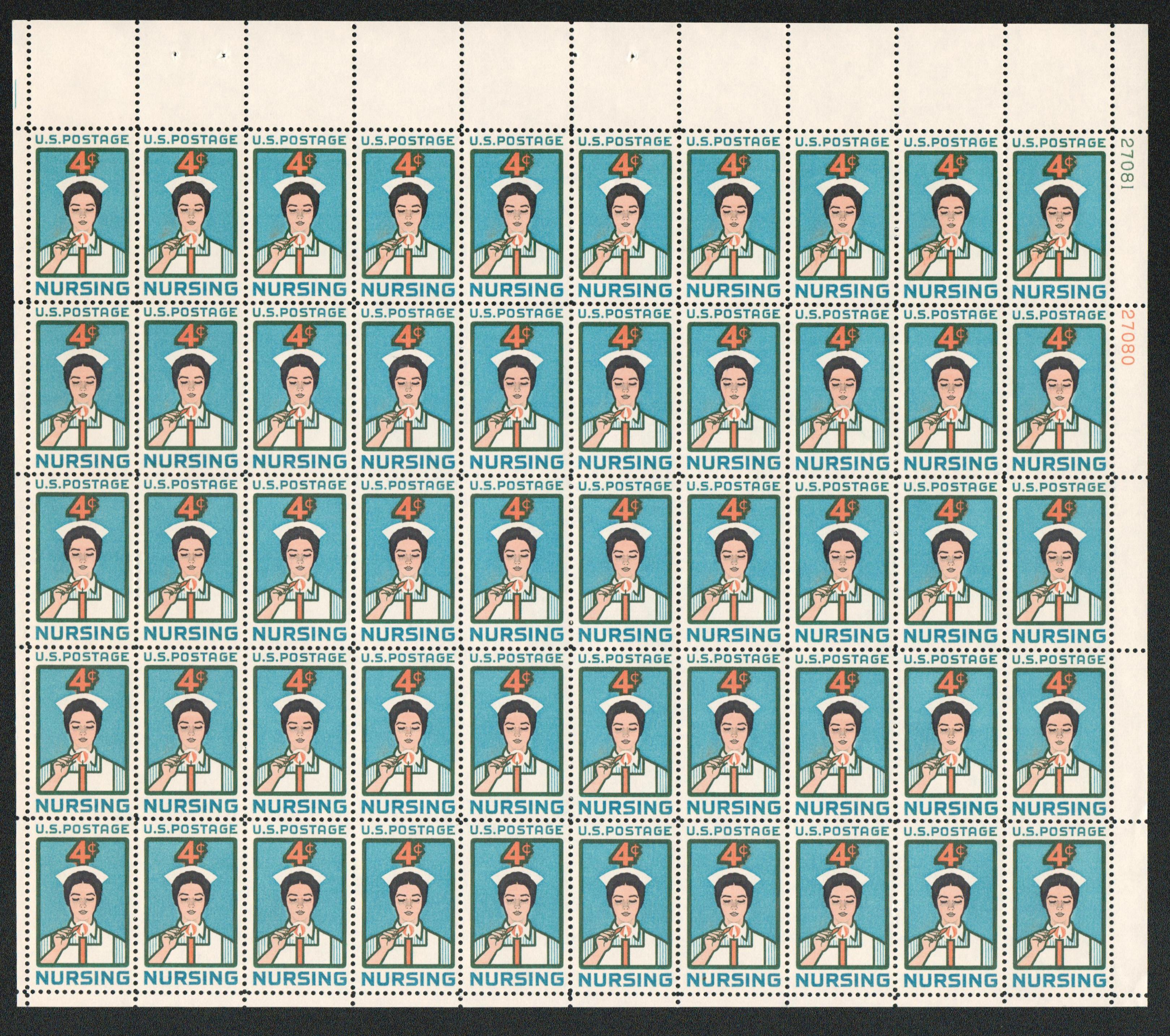 1190 - 1961 4c Nursing - Mystic Stamp Company