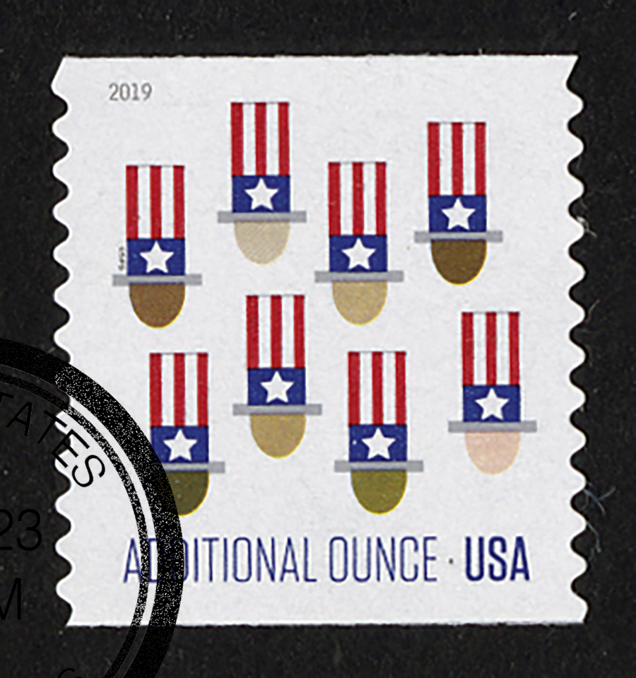 5341 - 2019 15c Uncle Sam's Hat (Reissue) - Mystic Stamp Company