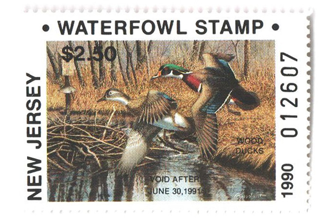 SDNJ13 - 1990 New Jersey State Duck Stamp - Mystic Stamp Company