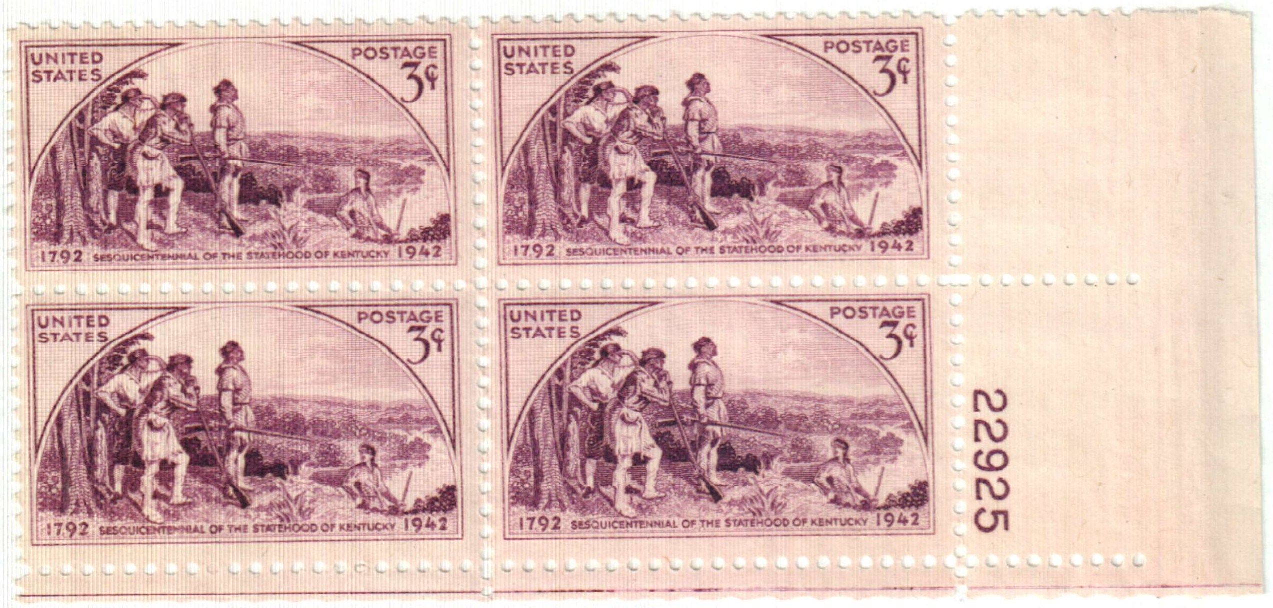 904 - 1942 3c Kentucky Statehood - Mystic Stamp Company