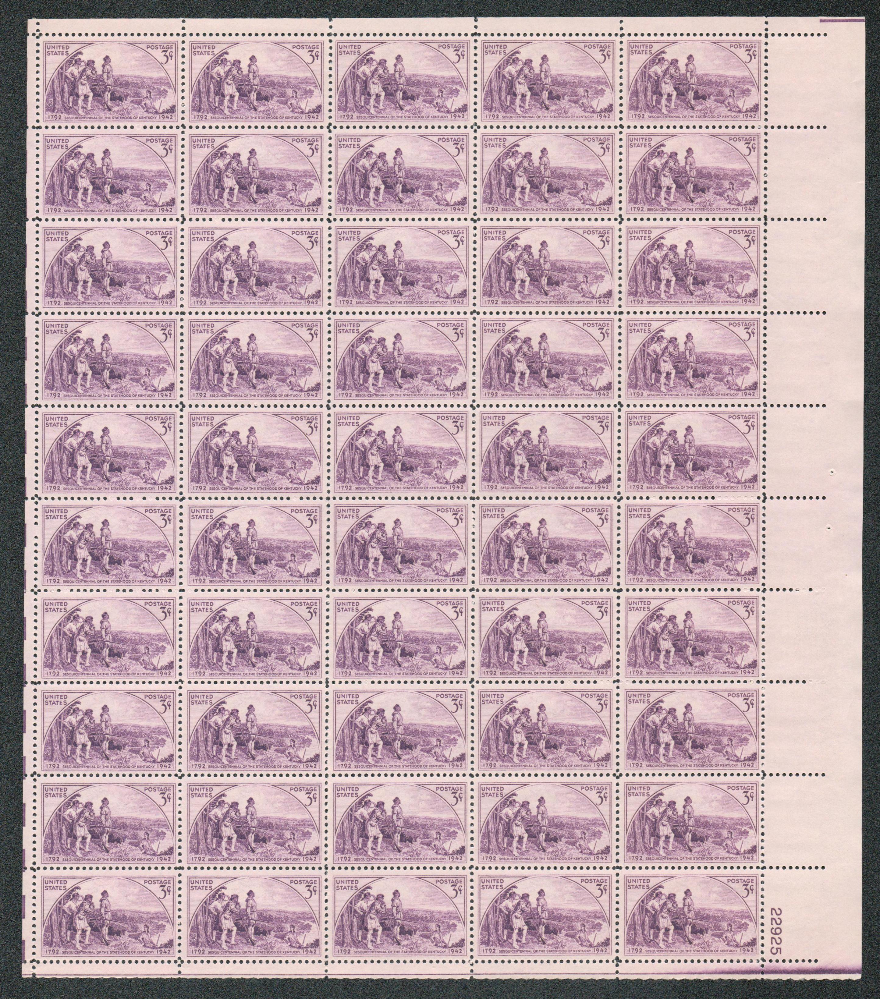 904 - 1942 3c Kentucky Statehood - Mystic Stamp Company