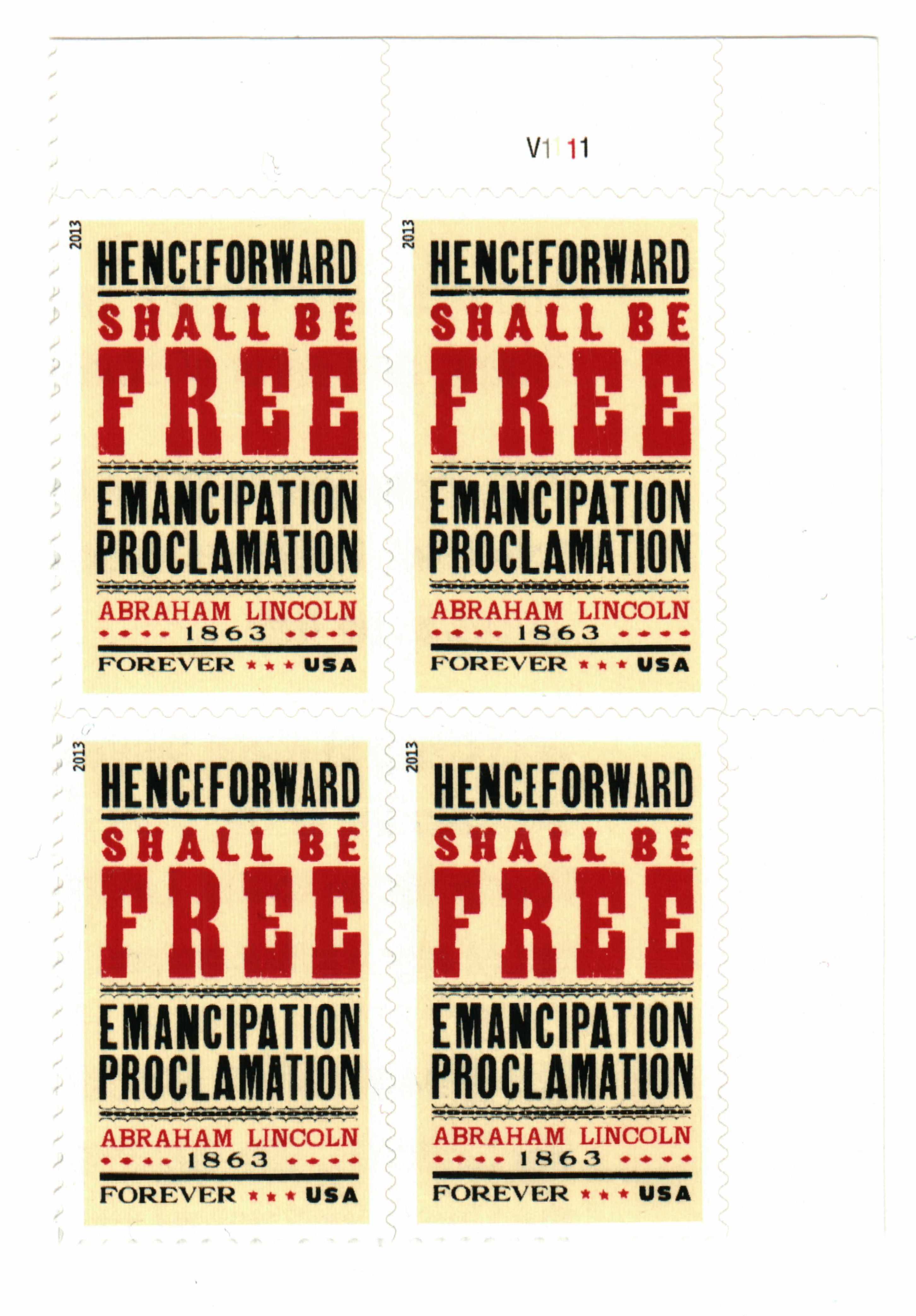 4721 - 2013 First-Class Forever Stamp - The Emancipation Proclamation ...