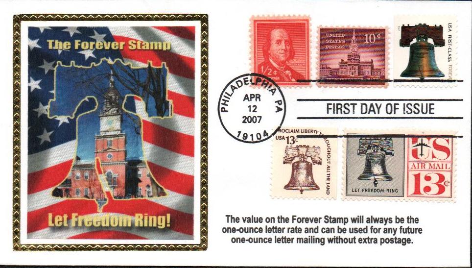4127 - 2007 First-Class Forever Stamp - non-denominated, self-adhesive ...