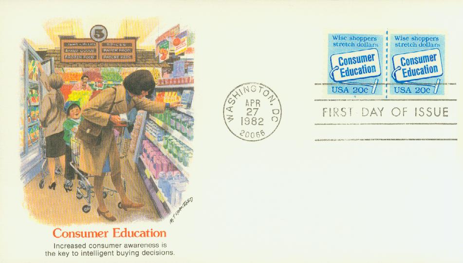 2005 - 1982 20c Consumer Education - Mystic Stamp Company