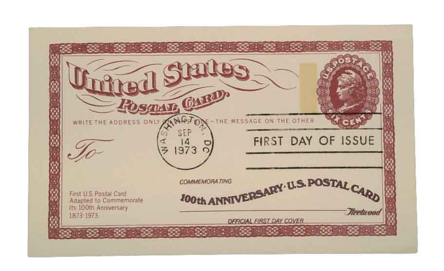 UX65 - 1973 6c Postal Card - Liberty - Mystic Stamp Company