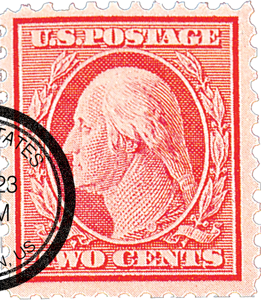 519 - 1917 2c Washington, carmine, double line watermark, perf 11 ...