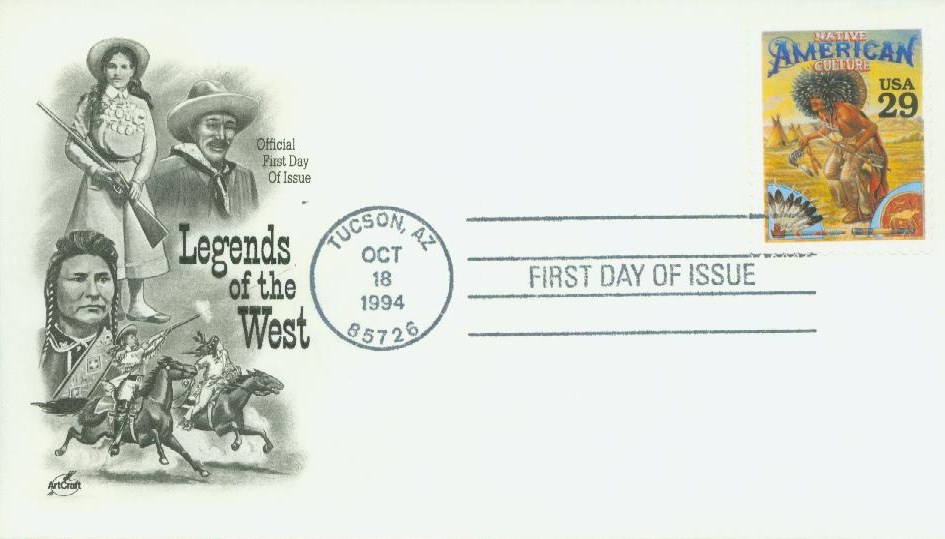 2869e - 1994 29c Legends of the West: Native American Culture - Mystic ...
