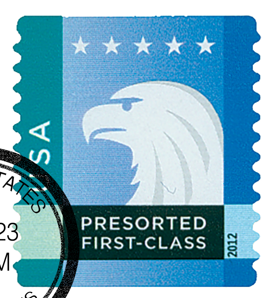 4586 - 2012 25c Spectrum Eagle: Blue-Green behind USA - Mystic Stamp ...
