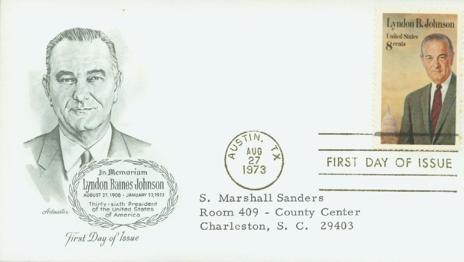 1503 - 1973 8c Lyndon B. Johnson - Mystic Stamp Company