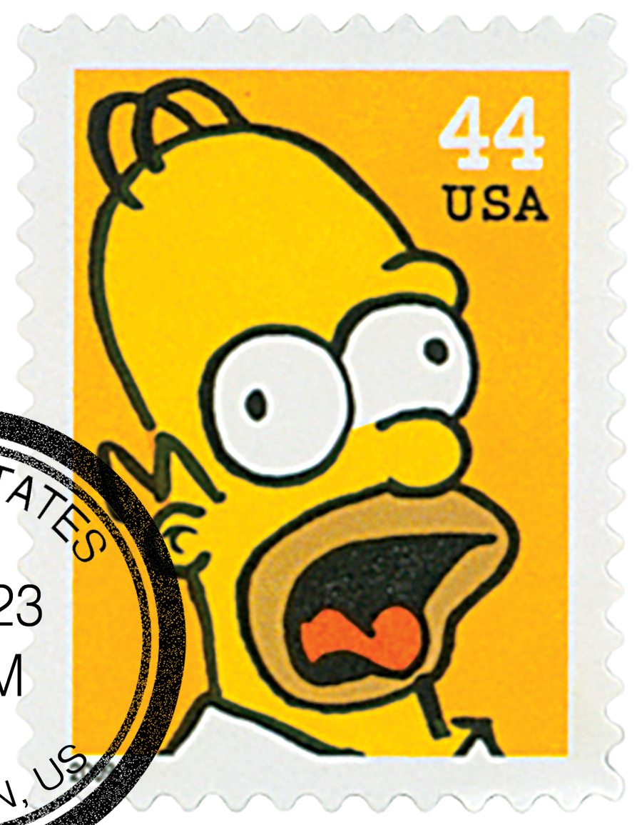 4399 - 2009 44c The Simpsons: Homer - Mystic Stamp Company
