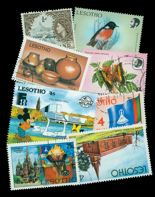 M4857 - Lesotho; 60 Mint & Used stamps - Mystic Stamp Company
